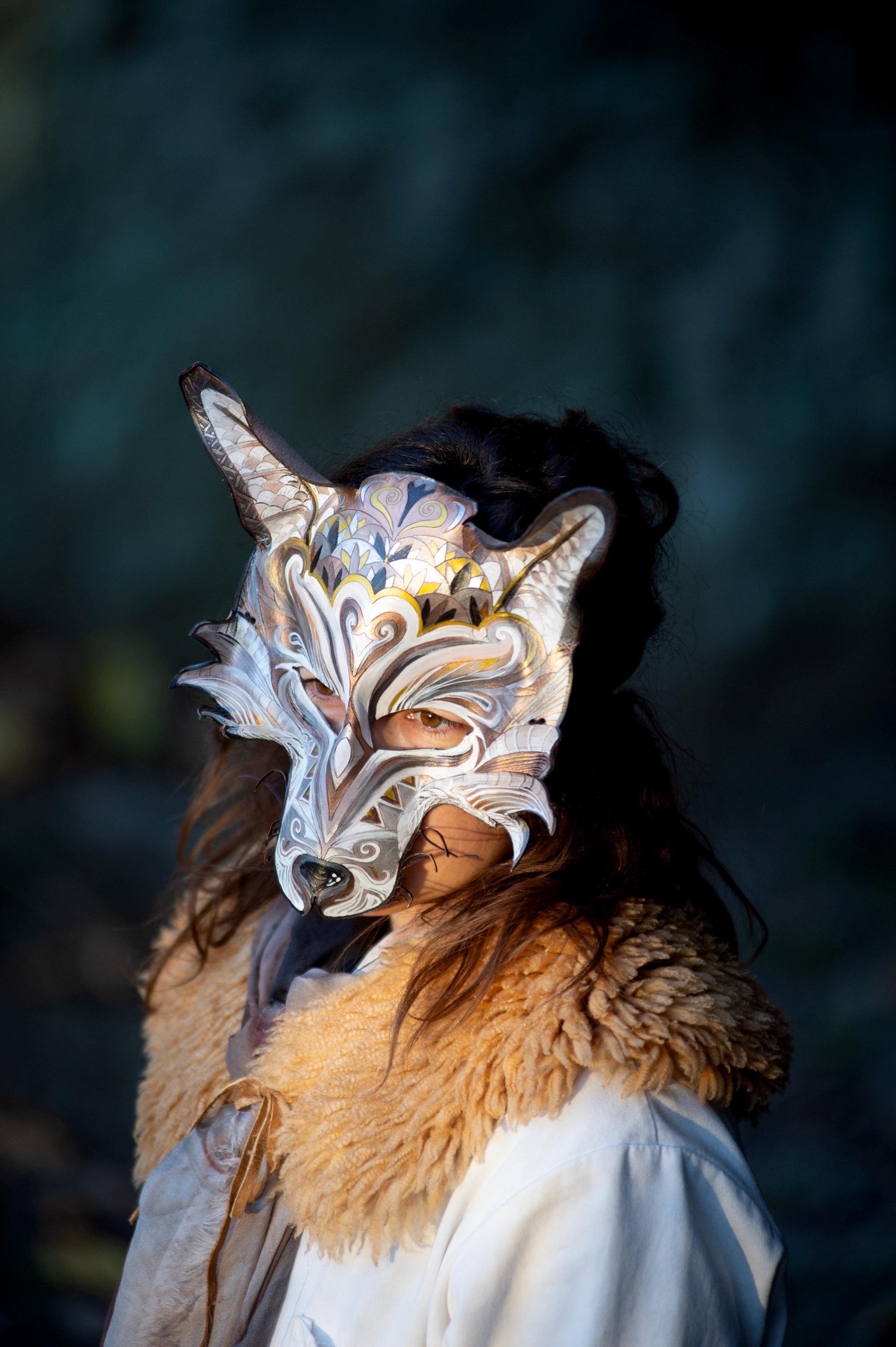 Handmade Leather Spirit Fox Mask: Cosplay Costume, Masquerade Mask - Etsy