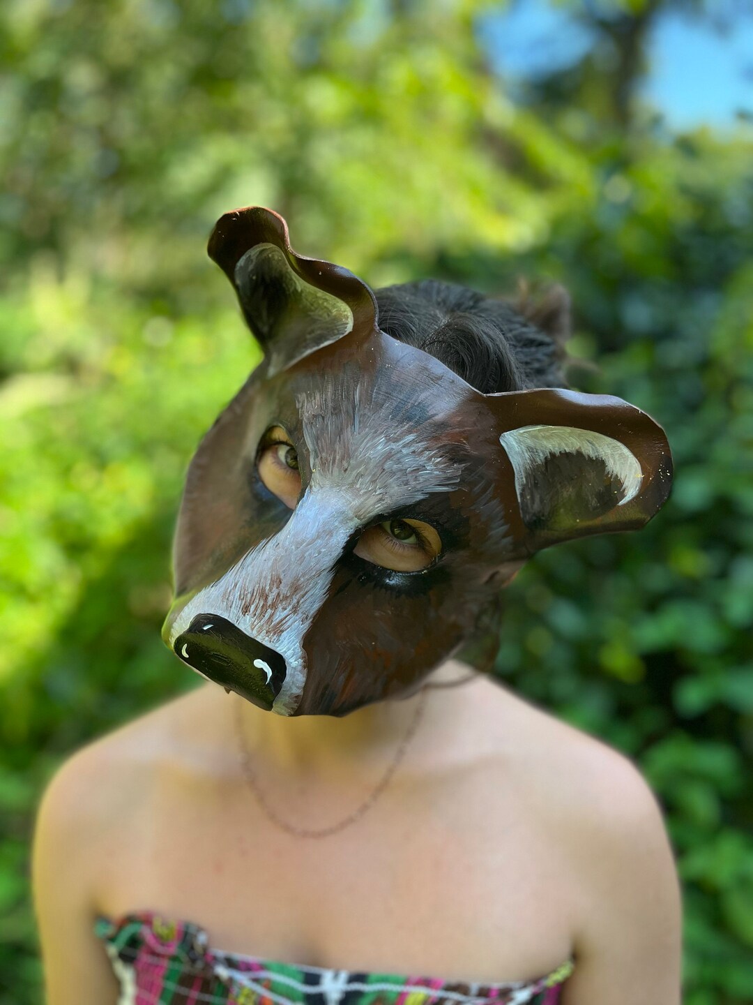 Bear Mask Handmade Leather Masks for Masquerade / Halloween / Cosplay ...
