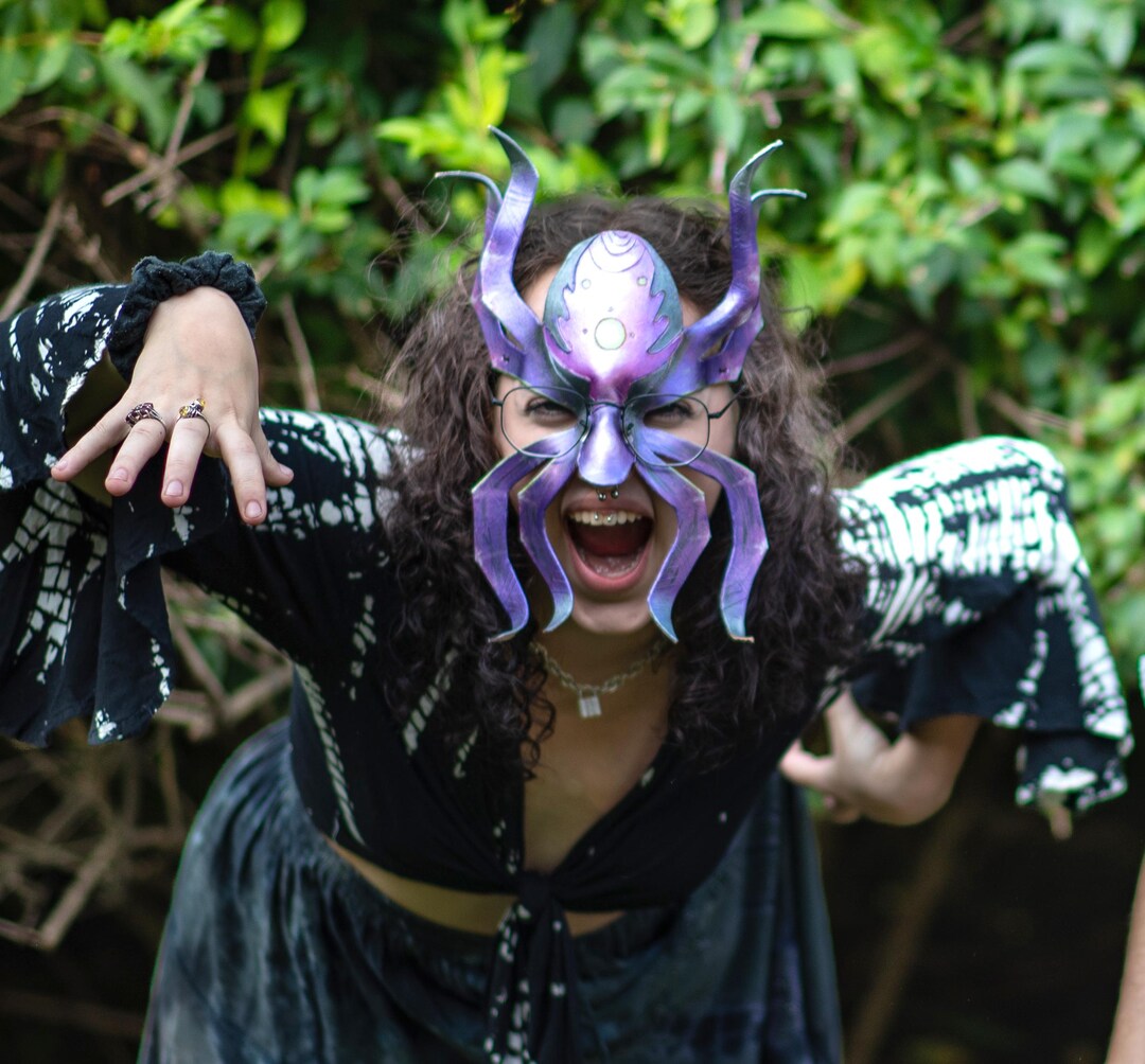 Spider Handmade Leather Mask for Masquerade / Halloween / Cosplay Masks ...