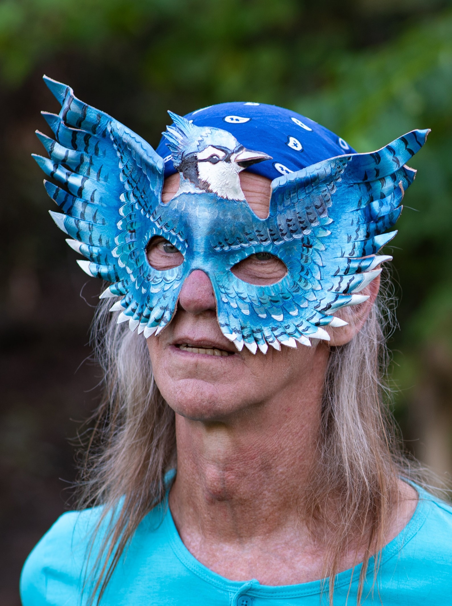 Blue Jay Mask Handmade Leather Mask for Masquerade / Halloween ...