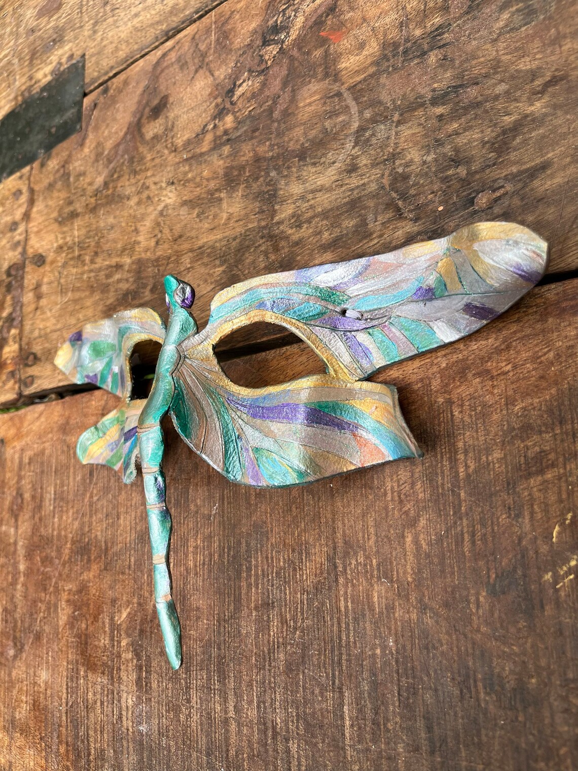 Dragonfly Mask Handmade Leather Masks for Masquerade / Halloween ...