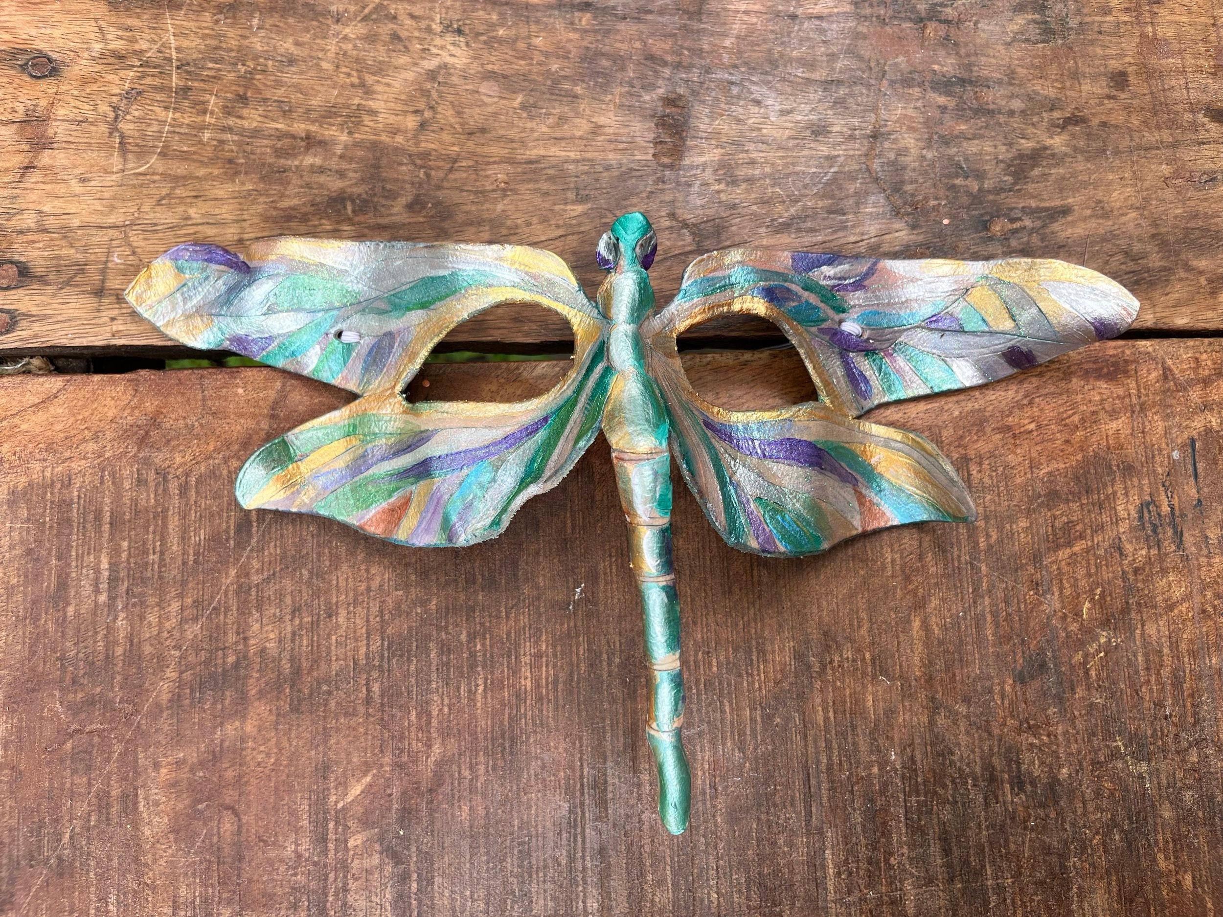 Dragonfly Mask Handmade Leather Masks for Masquerade / Halloween ...