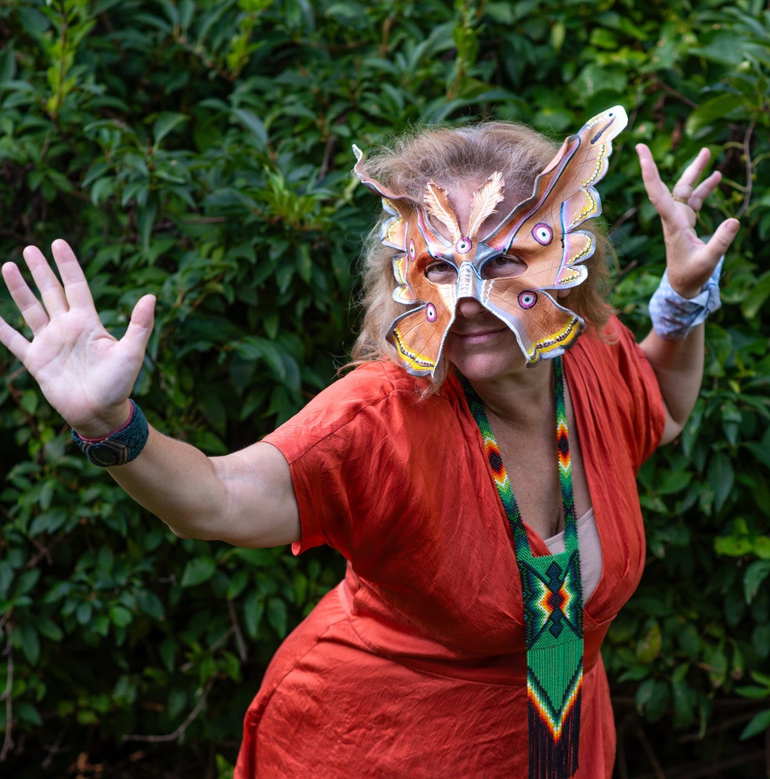 Power Moth Handmade Leather Mask for Masquerade / Halloween / Cosplay ...