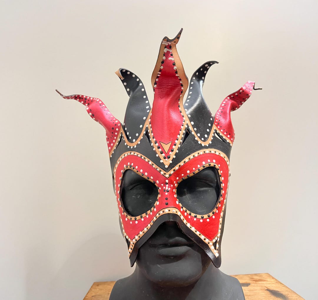 Jester Handmade Leather Mask for Masquerade / Halloween / Cosplay Masks - Etsy