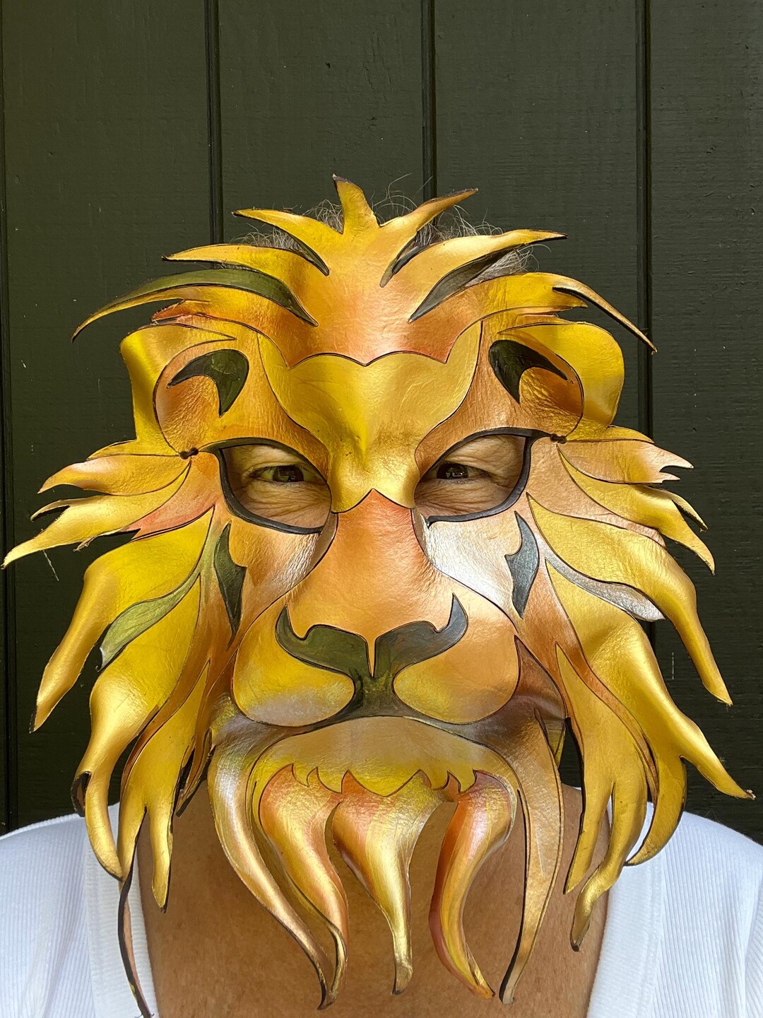 Lion Spirit Animal Mask – Handmade Leather Mask for Renaissance Fairs ...