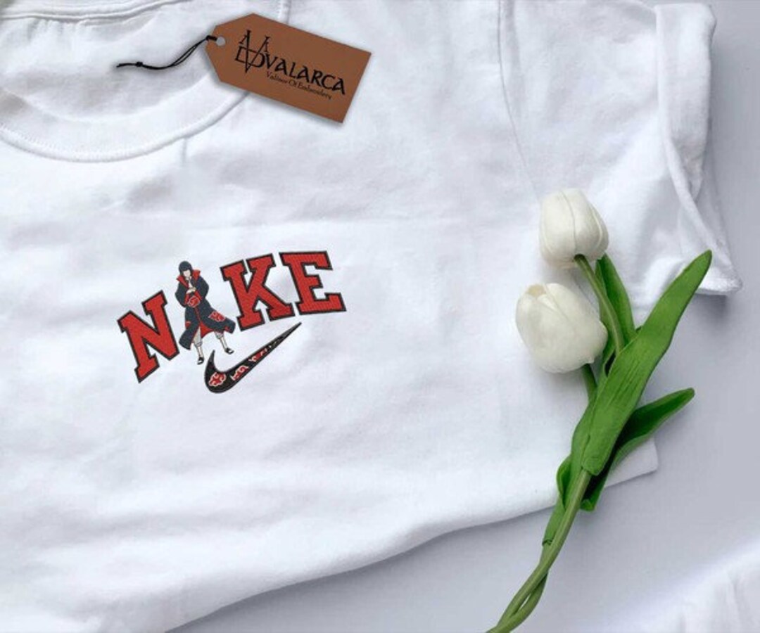 Anime Brand Embroidered T-shirt Na.ruto Embroidered T-shirt - Etsy