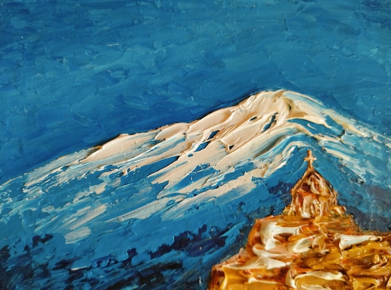 Original Oil Painting Armenian Ararat Wall Art Home Decor | Etsy