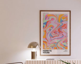 Harry Styles Retro Wall Art - Etsy