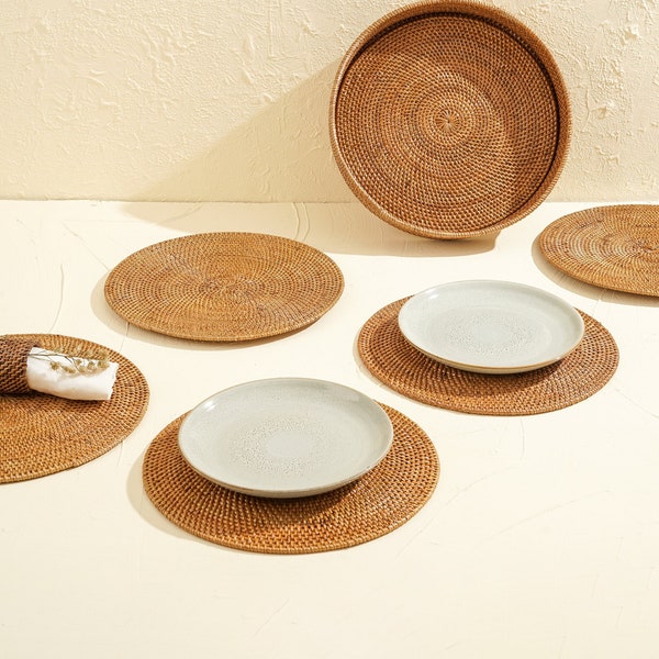 Wooden Round Table Mats - Etsy