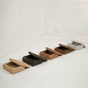 Handwoven Mini Rattan Basket With Lid 20lx15wx7h Cm Available in 5 ...