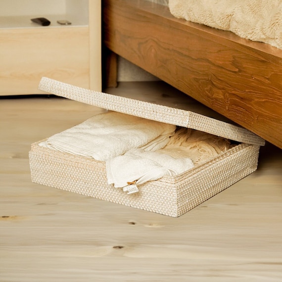 Ikea underbed storage box rattan store