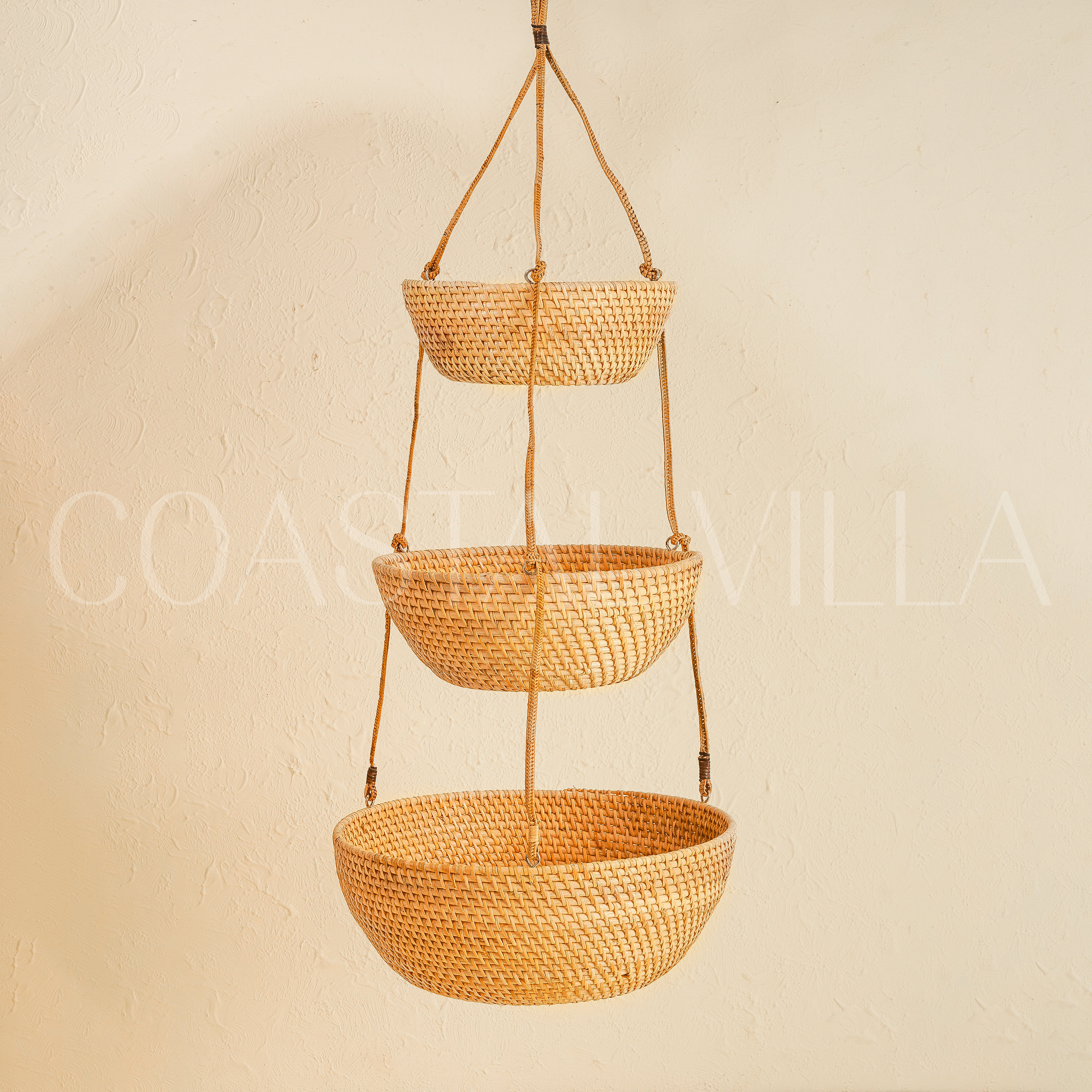 Hanging Woven Rattan Basket/ Hanging Fruit Basket / Hanging Indoor ...