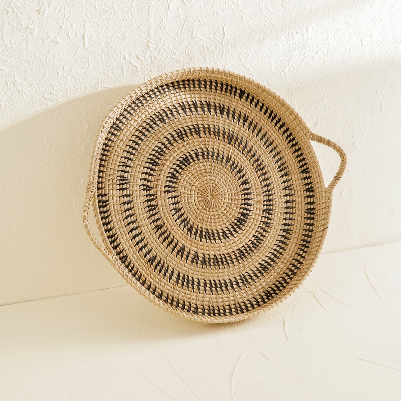 Round 50cm Rattan Tray - Etsy UK