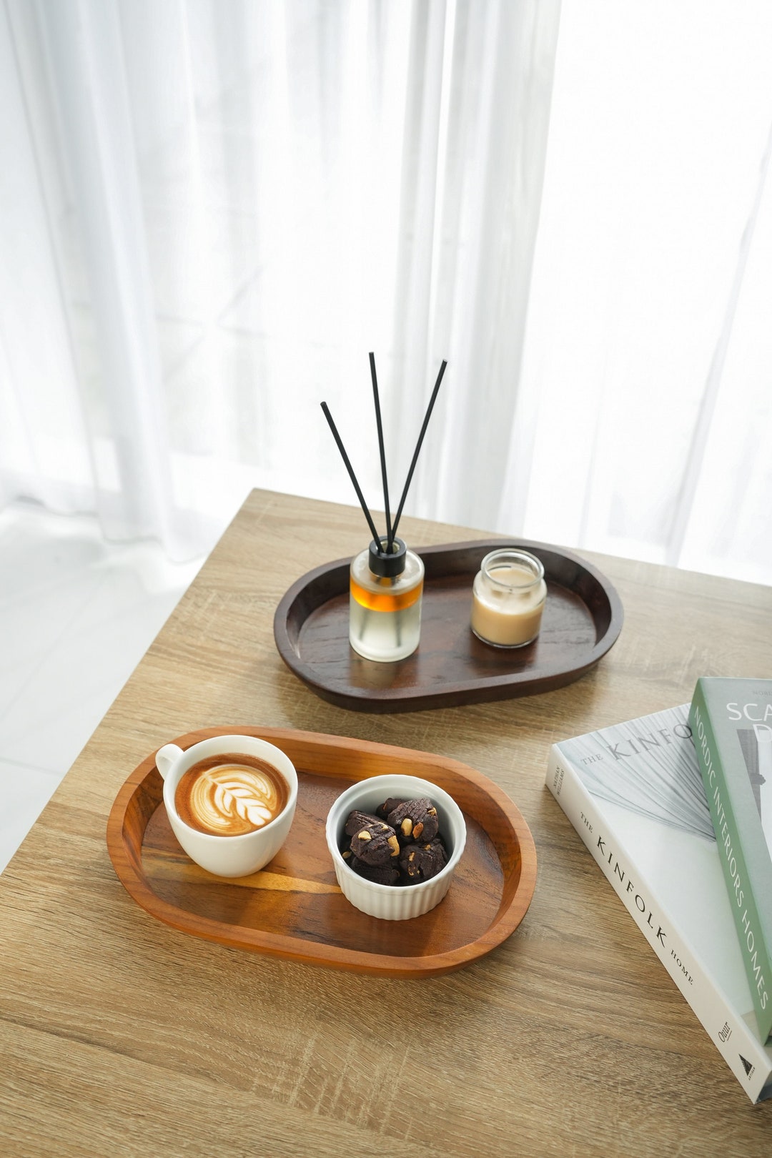 Wooden Display and Serving Tray for Tea, Coffee and Snacks Perfect ...