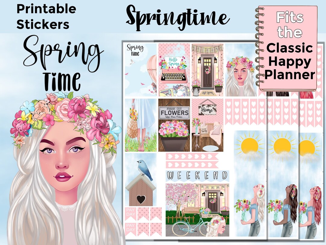 Printable Spring Planner Stickers: Made to Fit the Classic - Etsy Canada