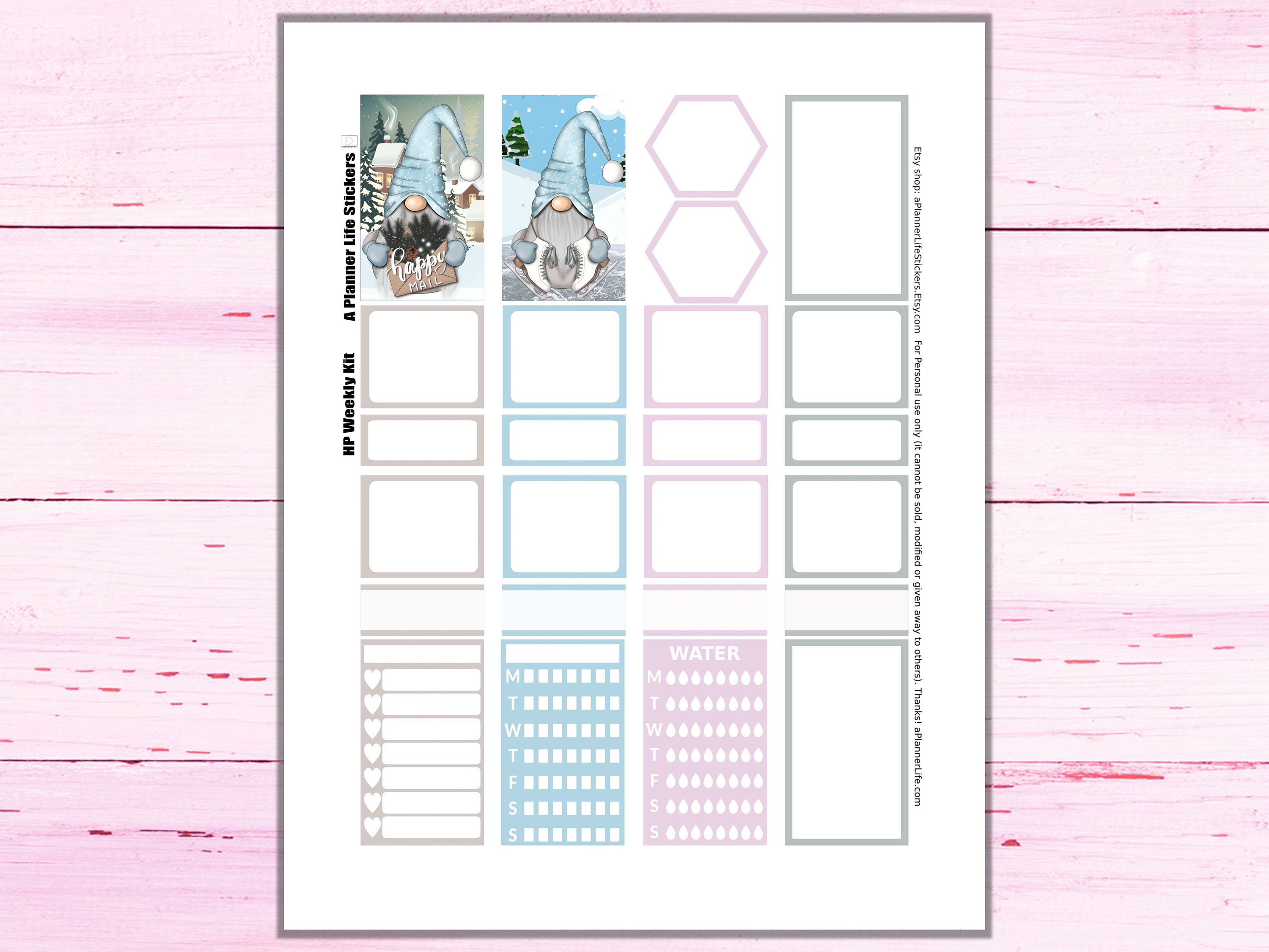 Winter Printable Planner Stickers: Made to Fit the Classic | Etsy