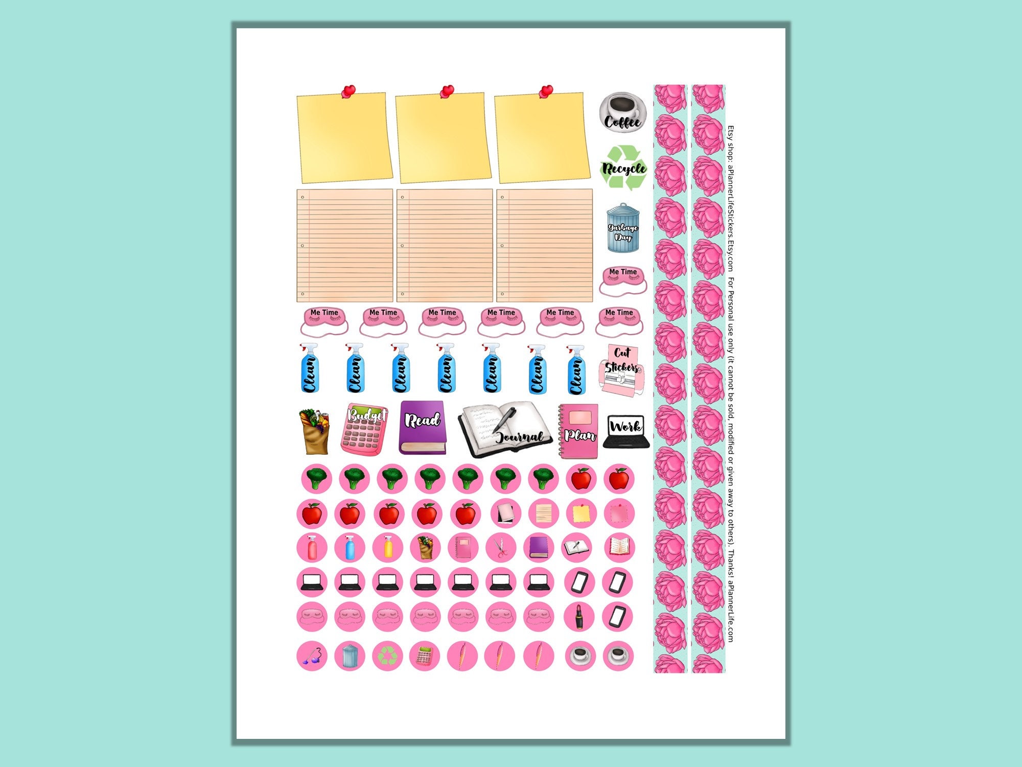 Printable Craft Room Planner Stickers: Made to Fit the Erin | Etsy