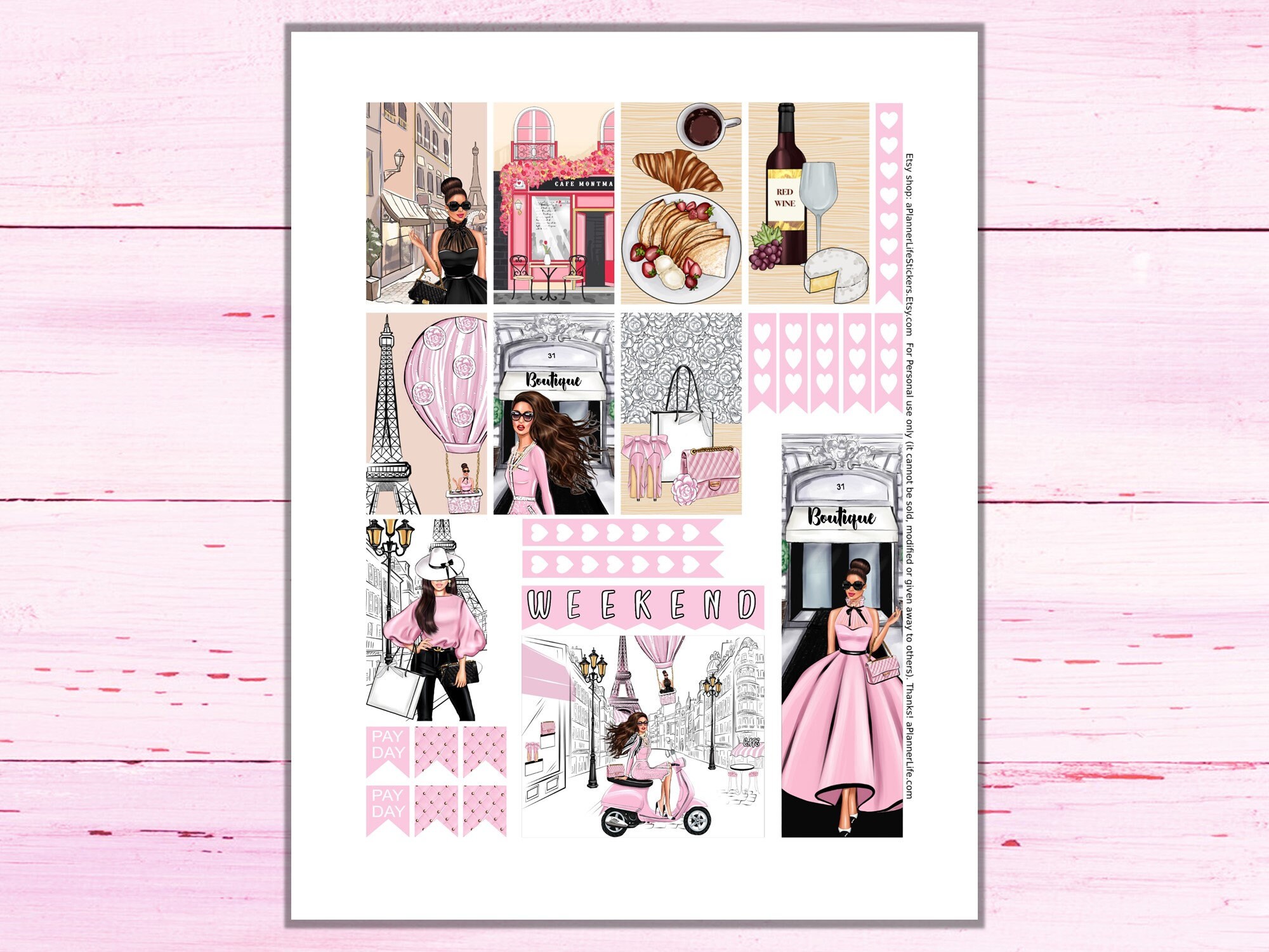 Paris Printable Planner Stickers: Made to Fit the Classic - Etsy Canada