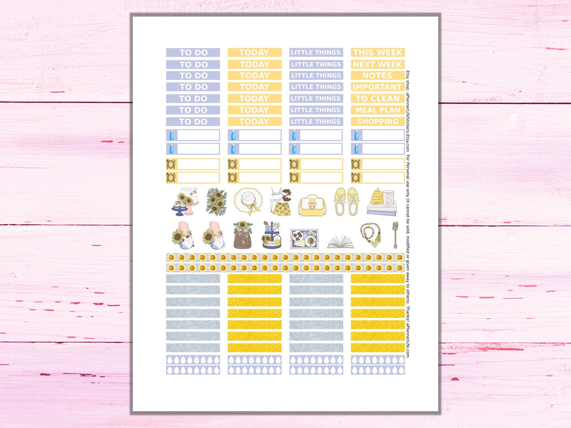 Home Decor Printable Planner Stickers: Made to Fit the Classic - Etsy ...