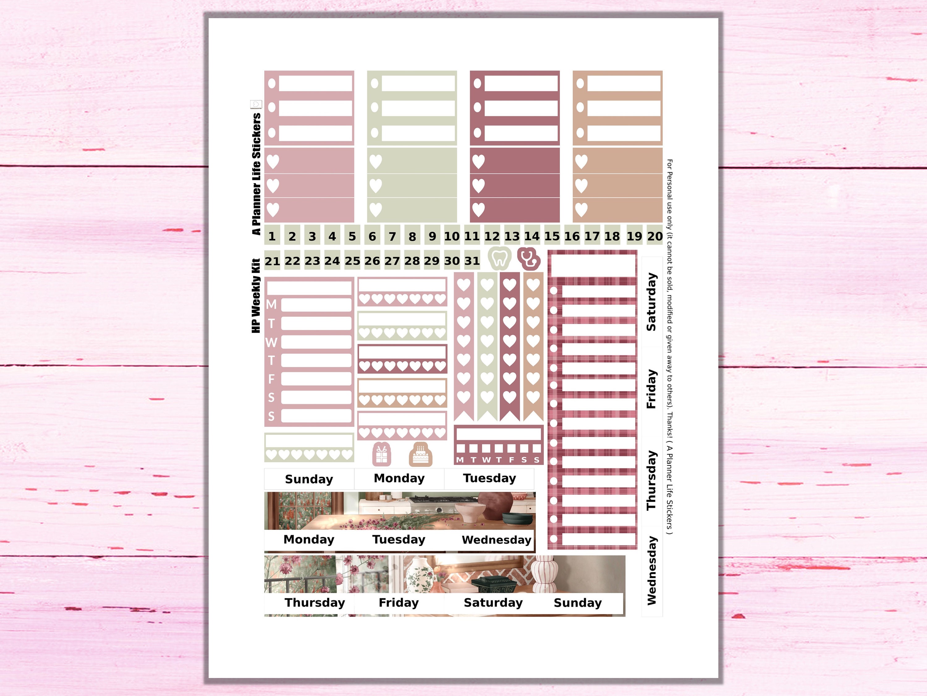 Home Printable Planner Stickers: Made to Fit the Classic Happy - Etsy