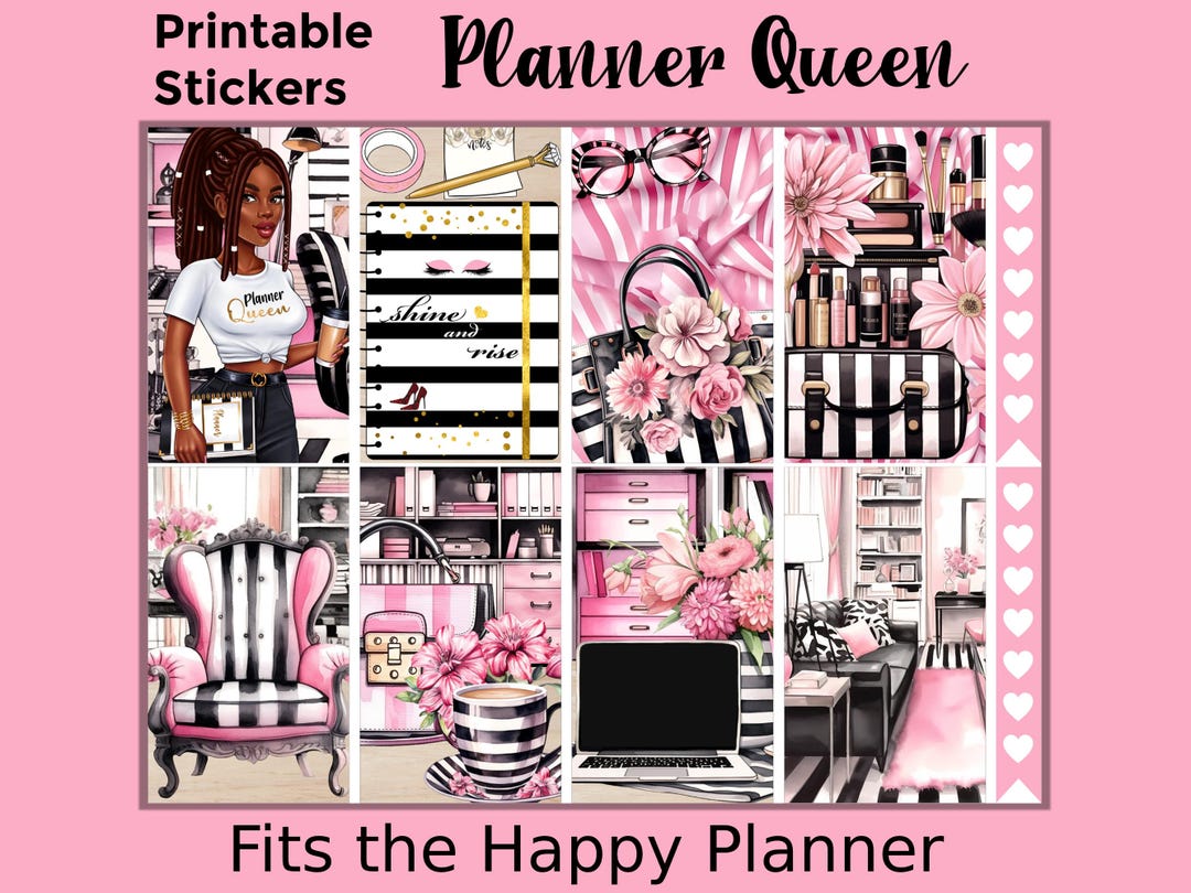 Planner Girl Printable Planner Stickers: Made to Fit the Classic Happy ...