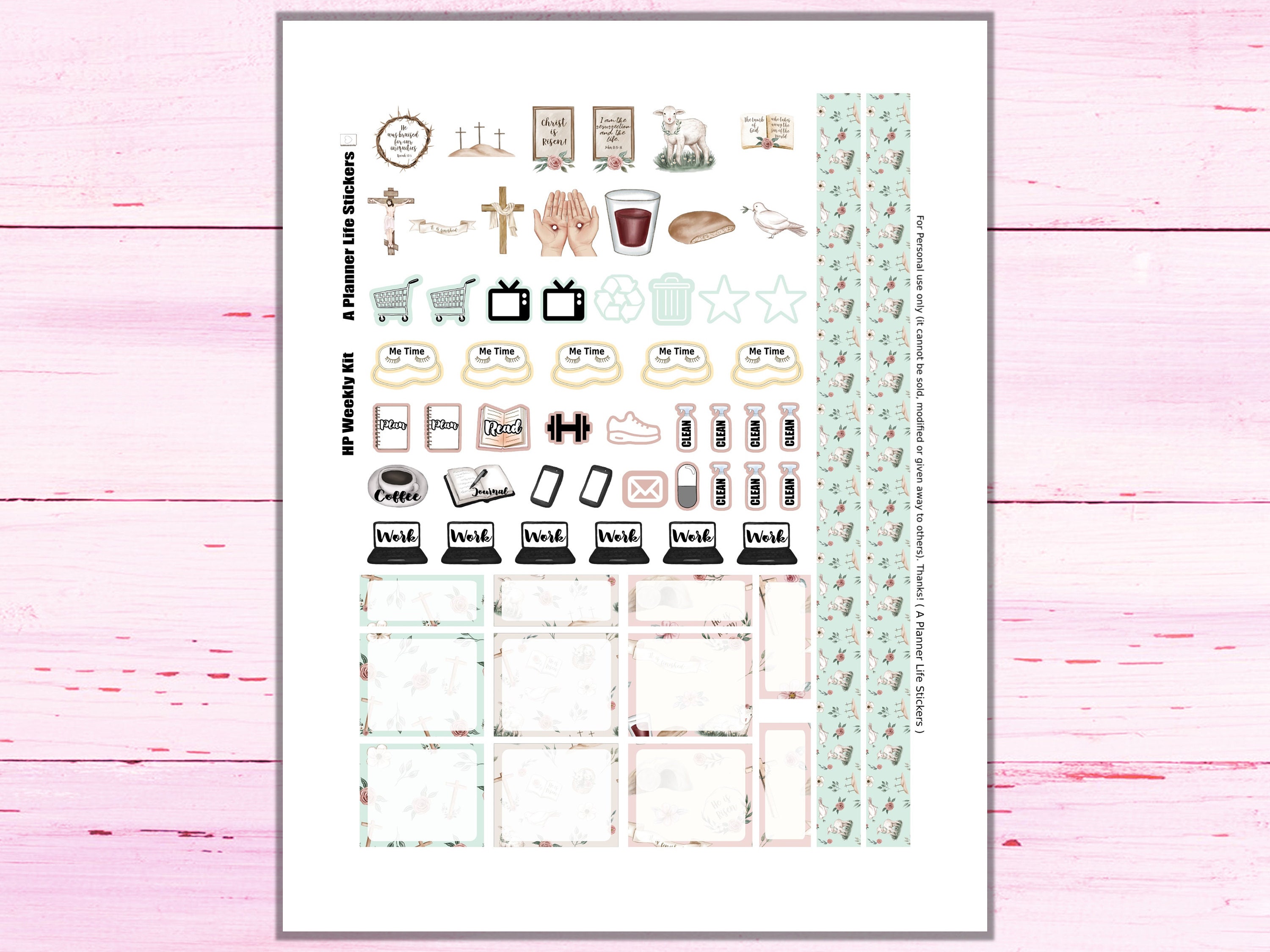 Christian Printable Planner Stickers: Made to Fit the Classic - Etsy
