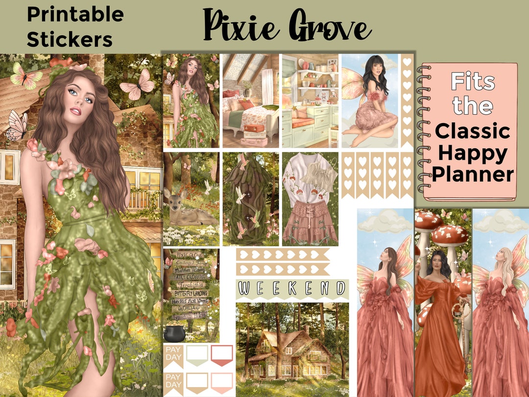 Fairy Tale Printable Planner Stickers: Made to Fit the Classic Happy Planner – Pixie Grove - Etsy