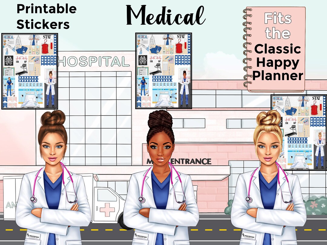 Medical Printable Planner Stickers: Made to Fit the Classic Happy ...