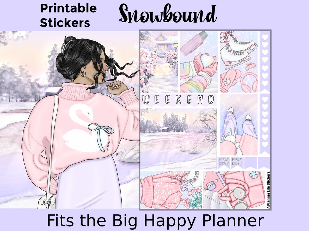 Winter Printable Planner Stickers: Made to Fit the Big Happy Planner ...