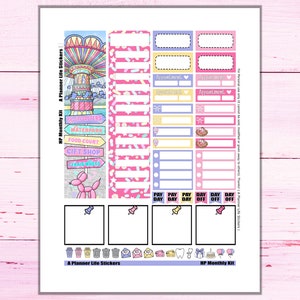 Monthly Amusement Park Printable Planner Stickers: Made to Fit the ...