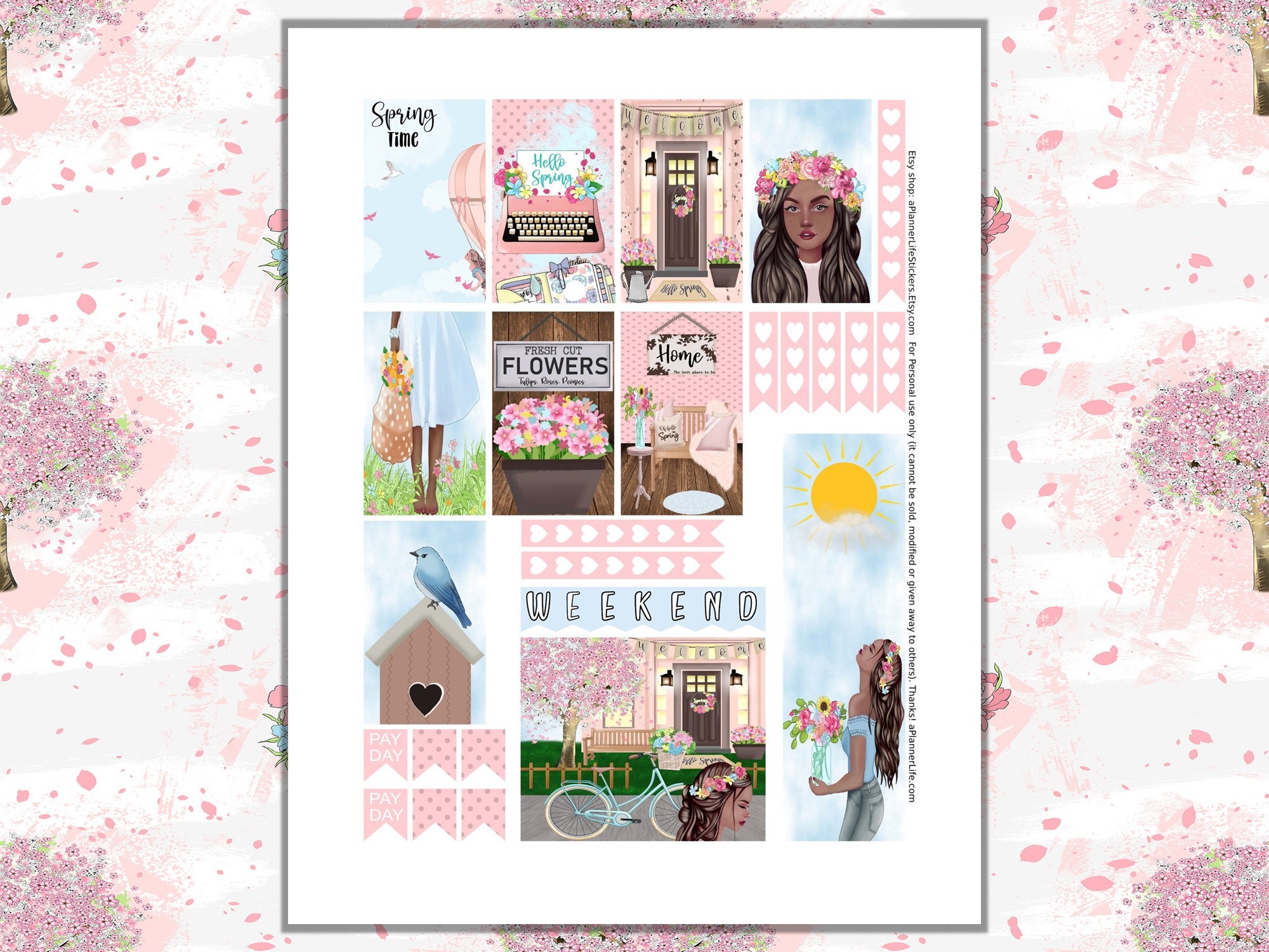 Printable Spring Planner Stickers: Made to Fit the Classic - Etsy Canada