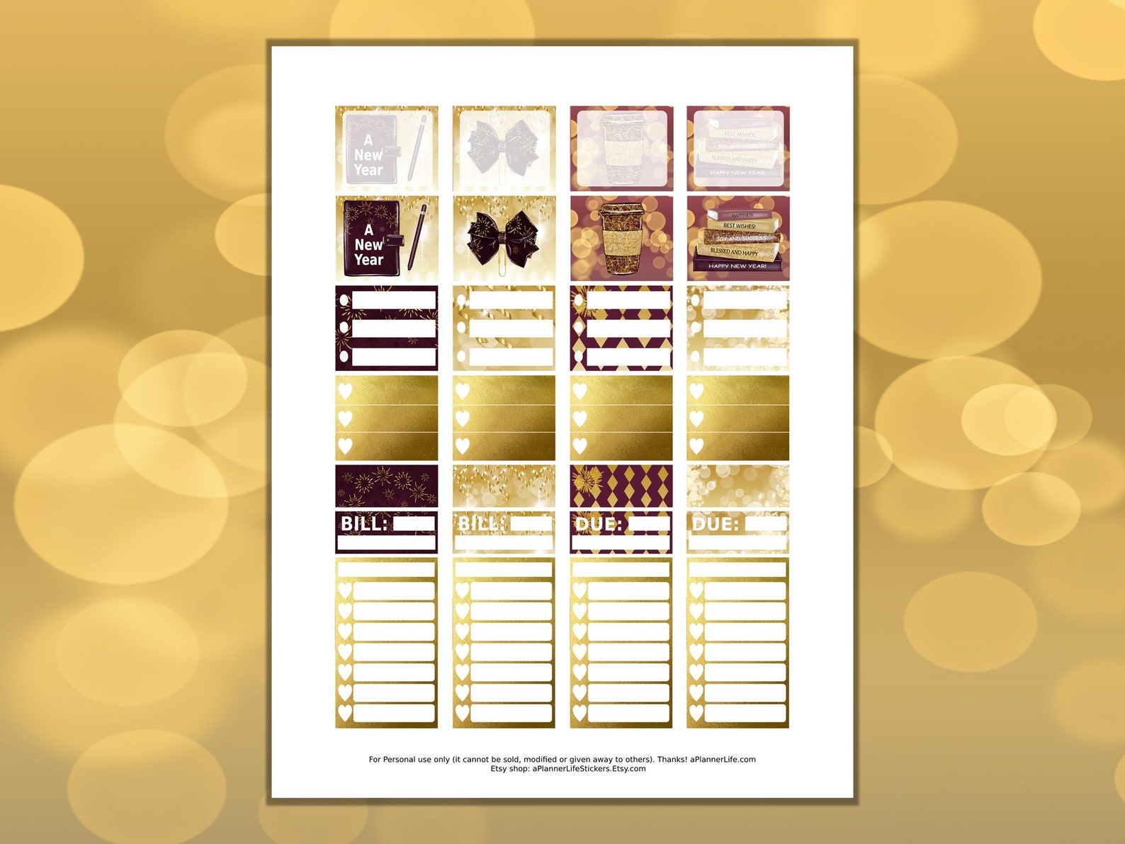 Printable New Year Planner Stickers: Made to Fit the Classic - Etsy Canada