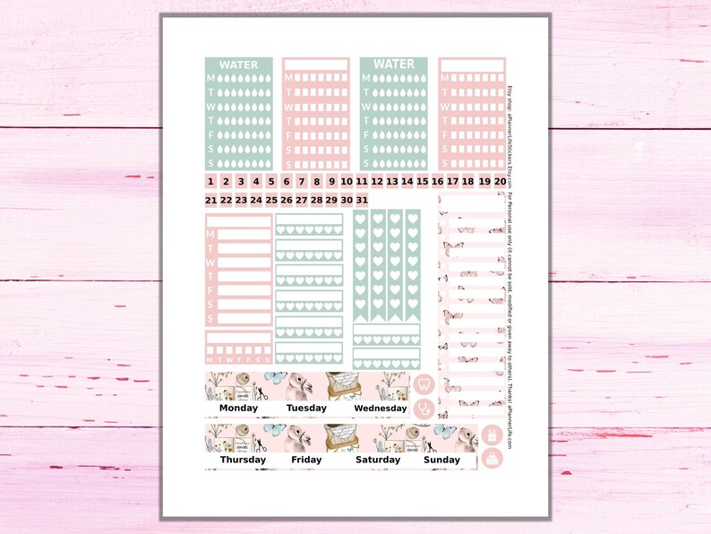 Country Life Printable Planner Stickers: Made to Fit the - Etsy