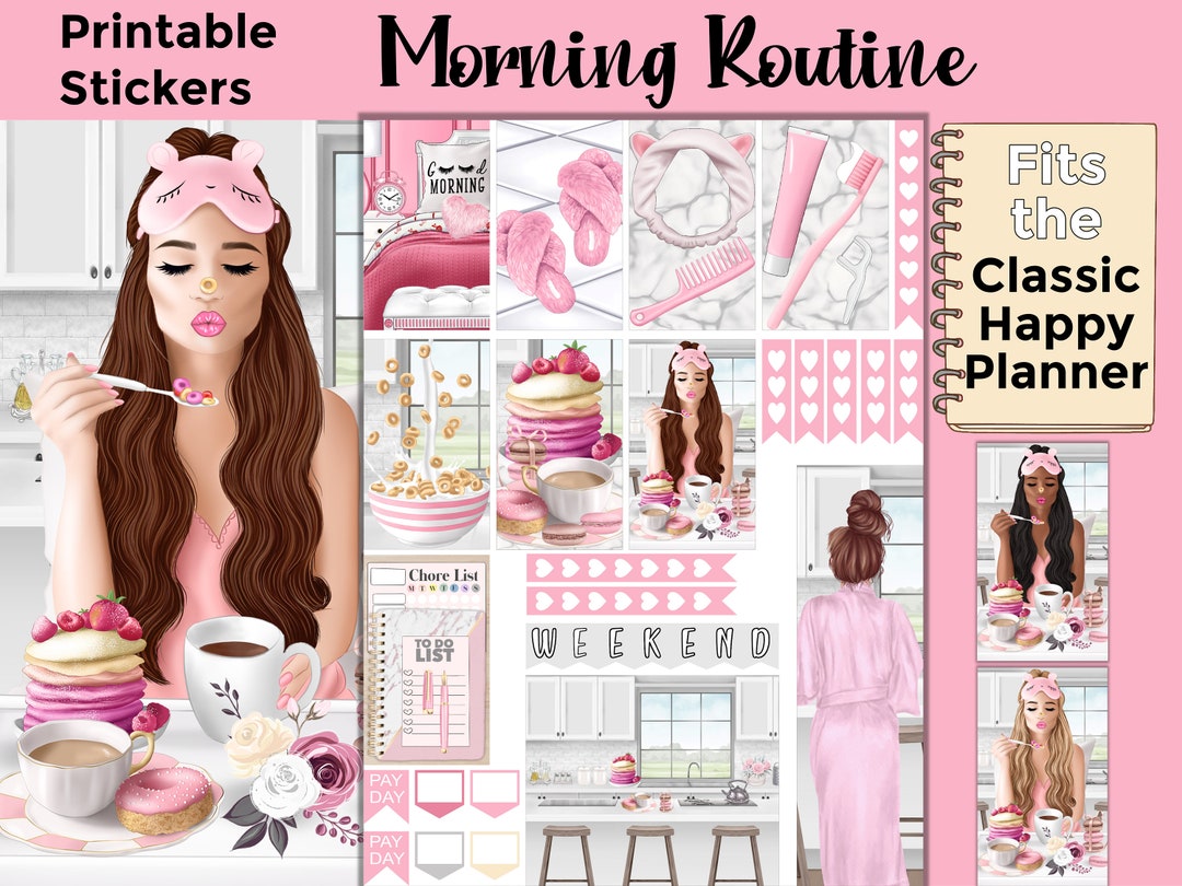 Good Morning Printable Planner Stickers: Made to Fit the Classic Happy ...