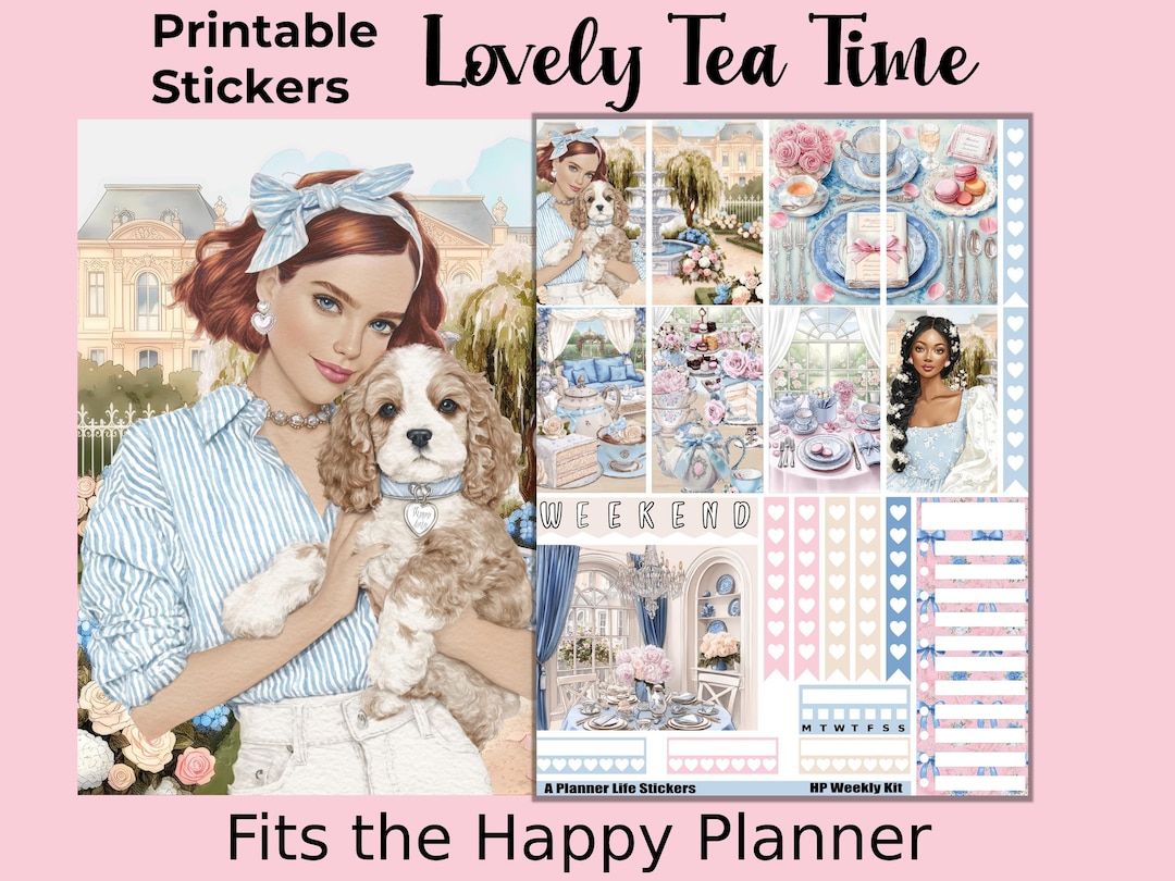 Tea Printable Planner Stickers: Made to Fit the Classic Happy Planner ...