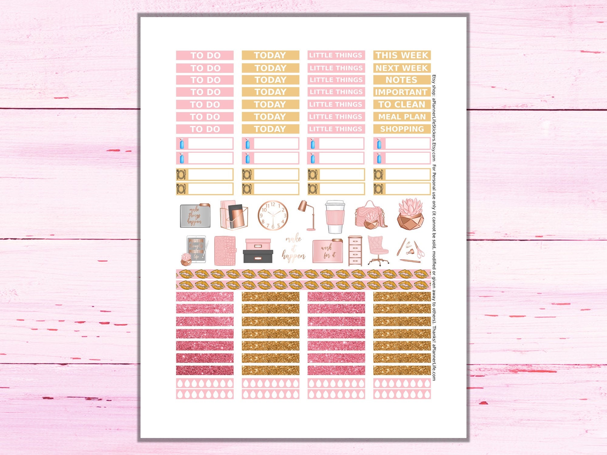 Motivational Printable Planner Stickers: Made to Fit the | Etsy