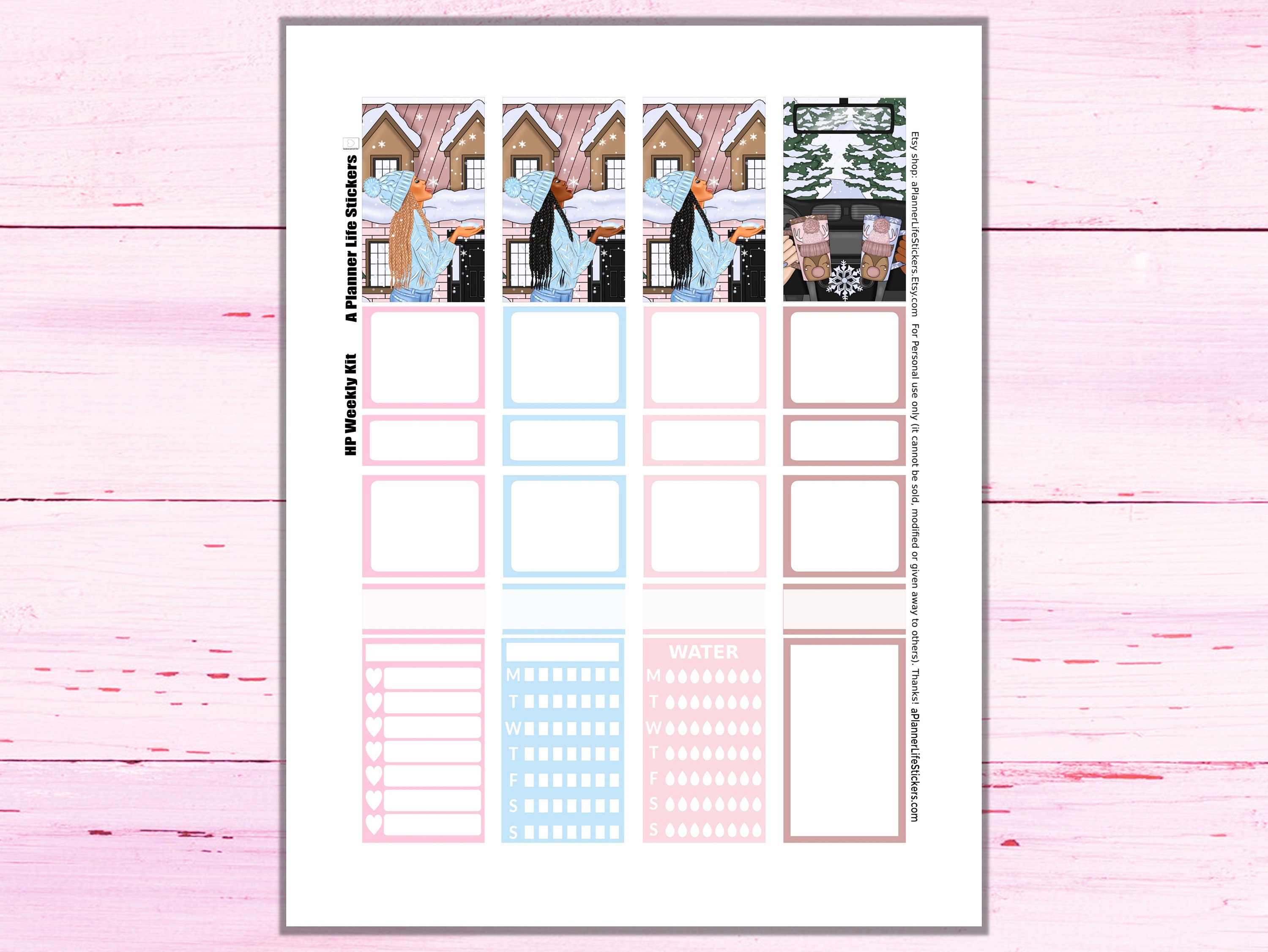 Winter Printable Planner Stickers: Made to Fit the Classic | Etsy