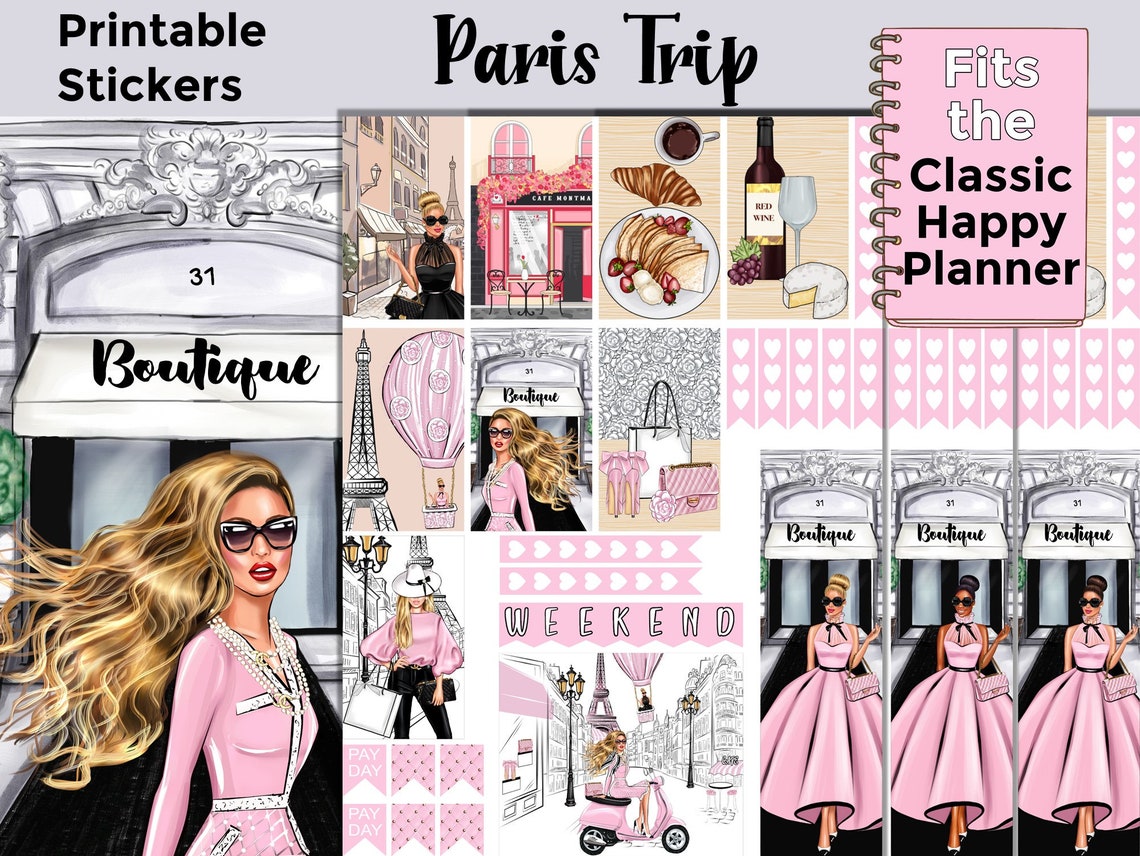 Paris Printable Planner Stickers: Made to Fit the Classic - Etsy Canada