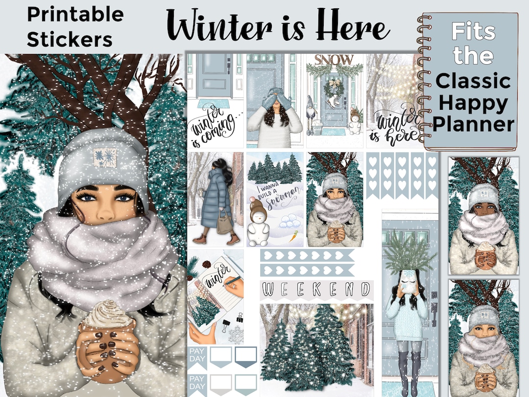 Winter Printable Planner Stickers: Made to Fit the Classic Happy ...