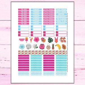 Summer Printable Planner Stickers: Made to Fit the Classic - Etsy Canada