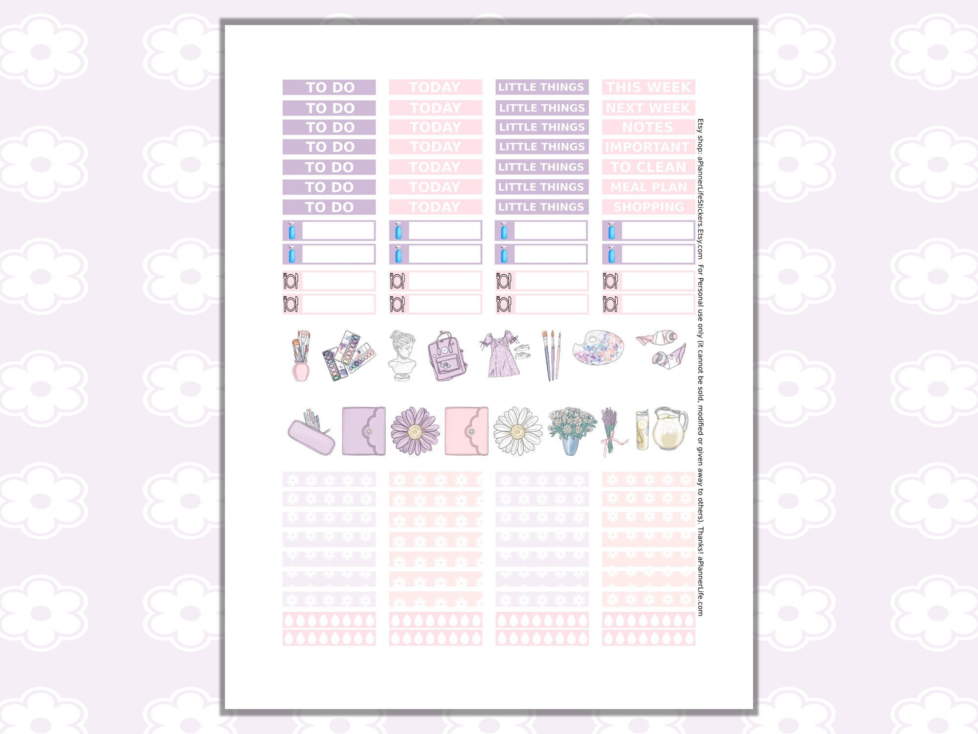 Printable Art Planner Stickers: Made to Fit the Classic Happy - Etsy Canada