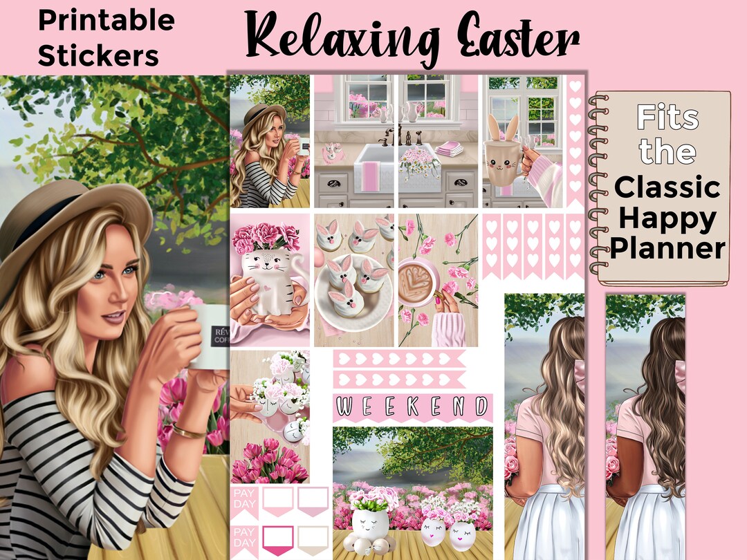 Easter Printable Planner Stickers: Made to Fit the Classic Happy ...