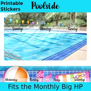 Monthly Printable Swimming Pool Planner Stickers: Made to Fit the Big ...
