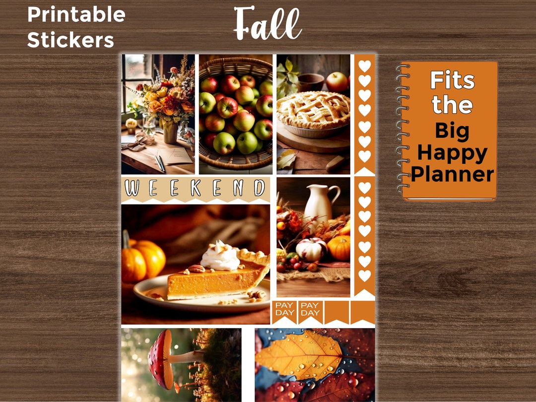 Fall Printable Planner Stickers: Made to Fit the Big Happy Planner ...