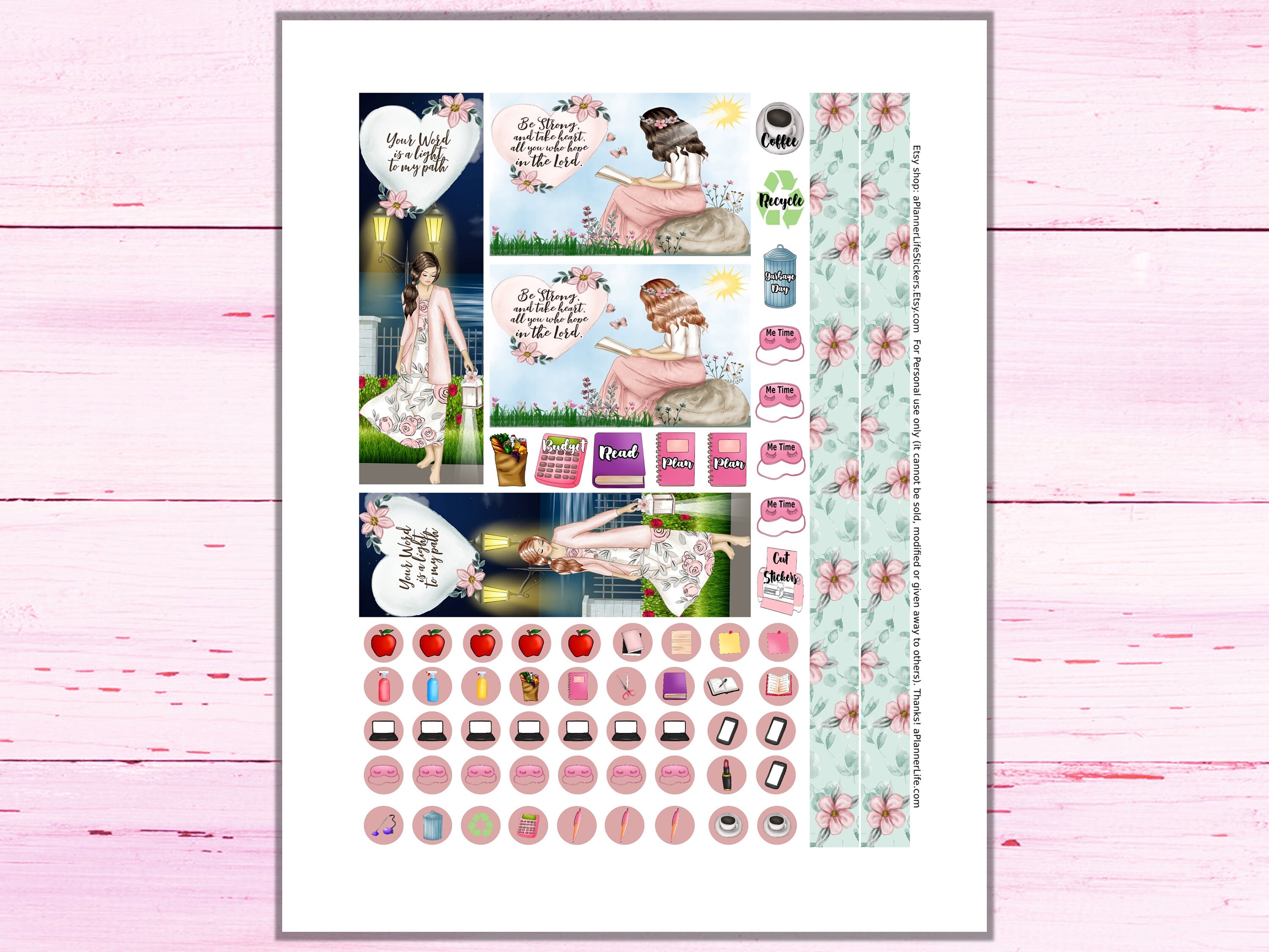 Printable Christian Planner Stickers: Made to Fit the Erin | Etsy