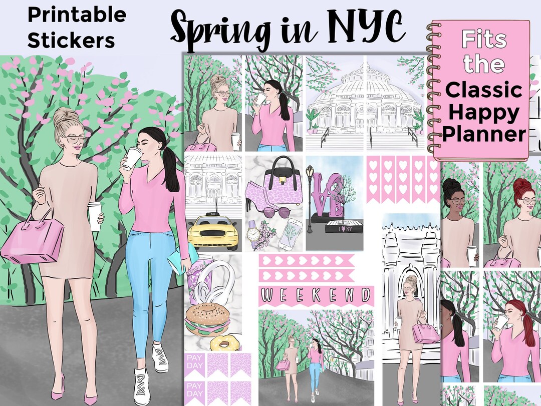 Spring Printable Planner Stickers: Made to Fit the Classic Happy ...