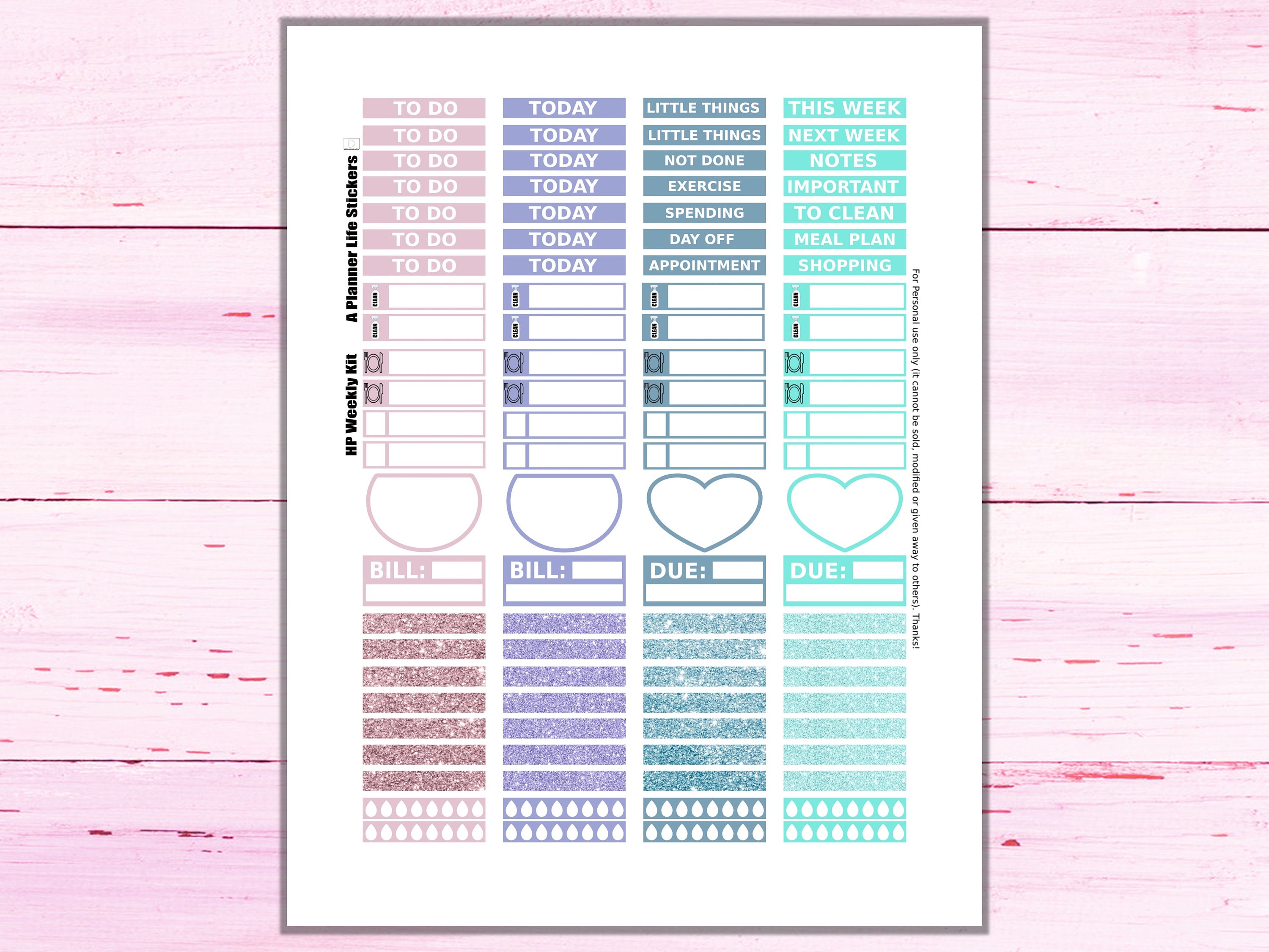 Winter Printable Planner Stickers: Made to Fit the Classic - Etsy