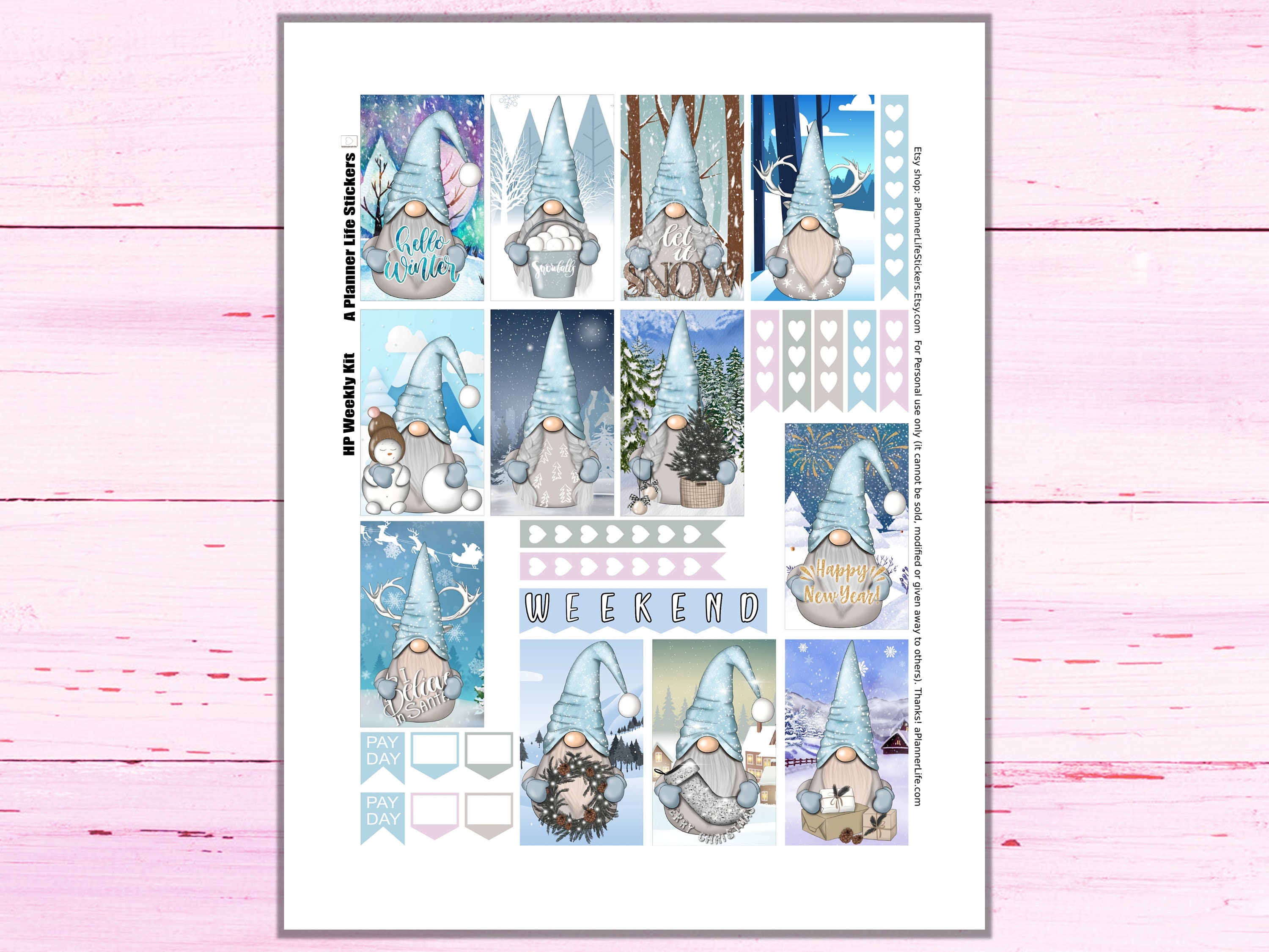 Winter Printable Planner Stickers: Made to Fit the Classic - Etsy Canada