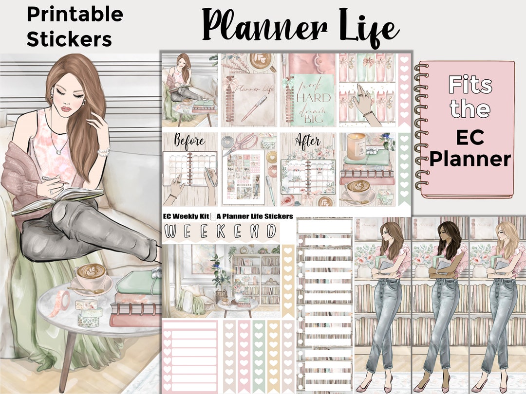 Printable Planner Girl Planner Stickers: Made to Fit the Erin Condren ...