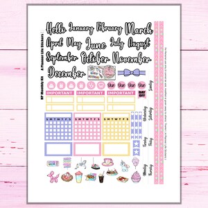 Monthly Amusement Park Printable Planner Stickers: Made to Fit the ...